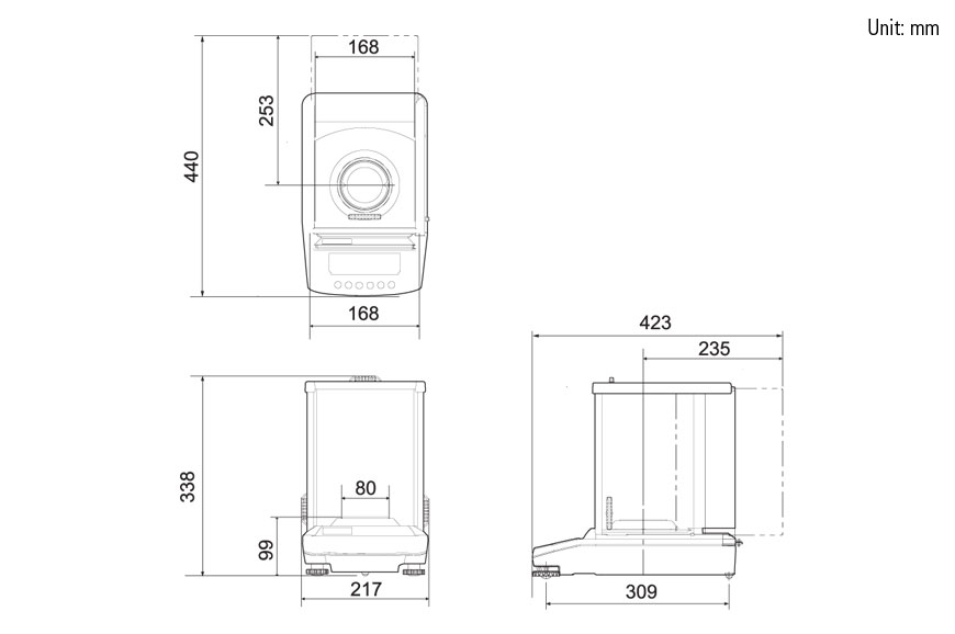 CAS CAUW220 Measuring Capacity 0.22 Kg Analytical Balance - CAS India